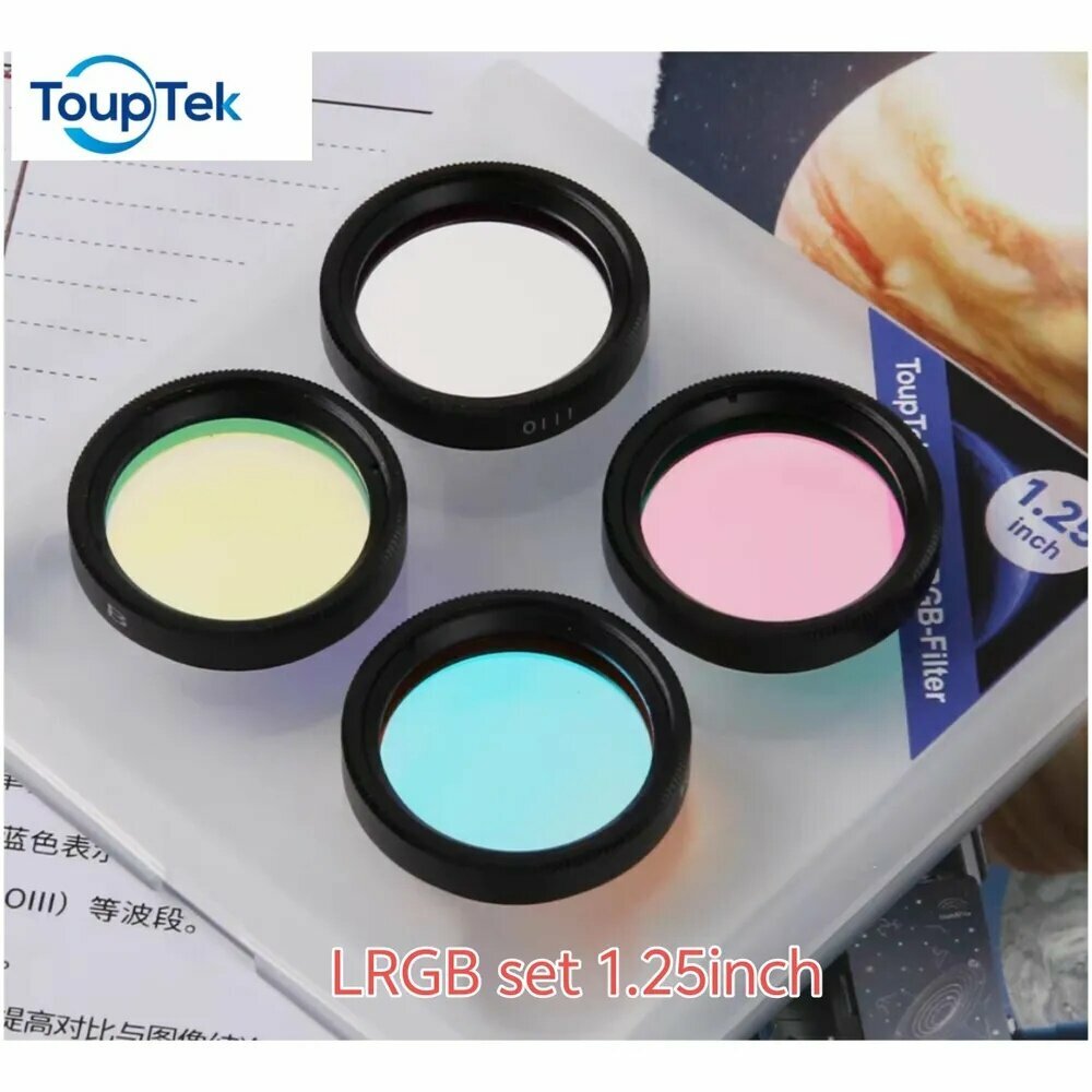 Touptek, LRGB filter,1.25inch, Астрономические фильтры, съемка дальнего космоса, аксессуары для телескопов