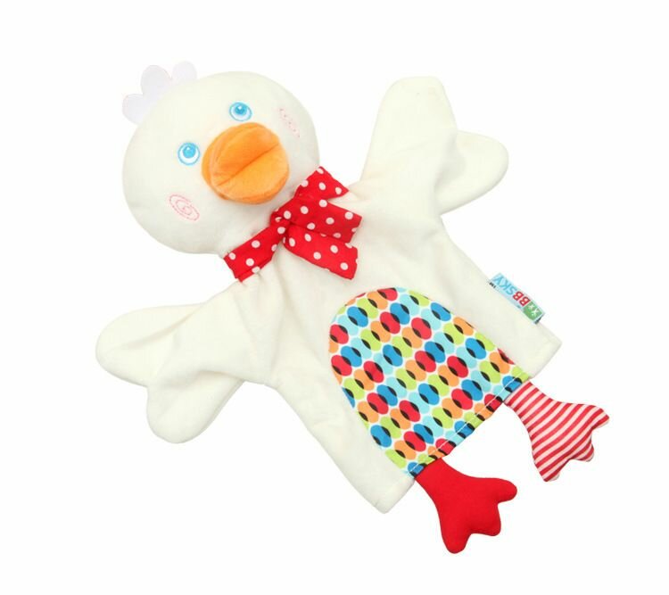 Кукла-перчатка для детей BBSKY, мягкая развивающая игрушка, животные (утка, обезьяна, лягушка), 6 мес+