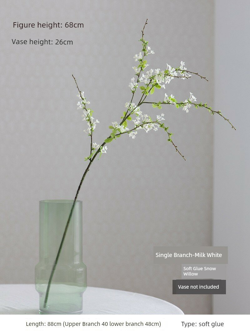 Имитация снежной вербы, высококачественная одноветковая мягкая пластиковая ваза для гостиной, украшения, цветы,