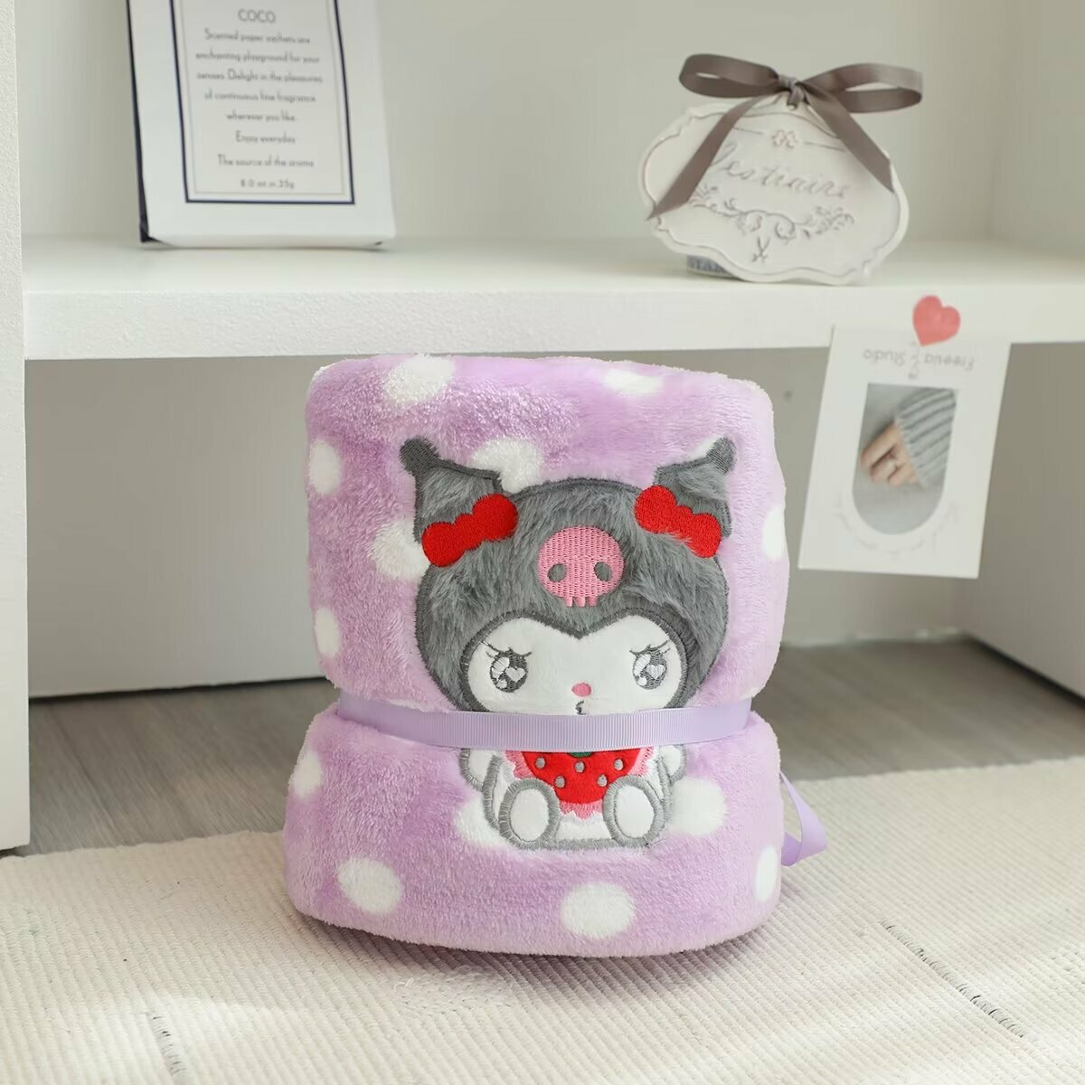 Плед из мультяшного кораллового флиса, утепленный плед для дивана, плед для офисного сна, плед для одного кондиционера, небольшой фланелевый плед.