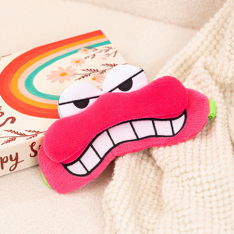 Милая мультяшная маска для сна, солнцезащитная, для путешествий, для студентов, для мужчин и женщин, снимает усталость глаз, мягкая, дышащая.