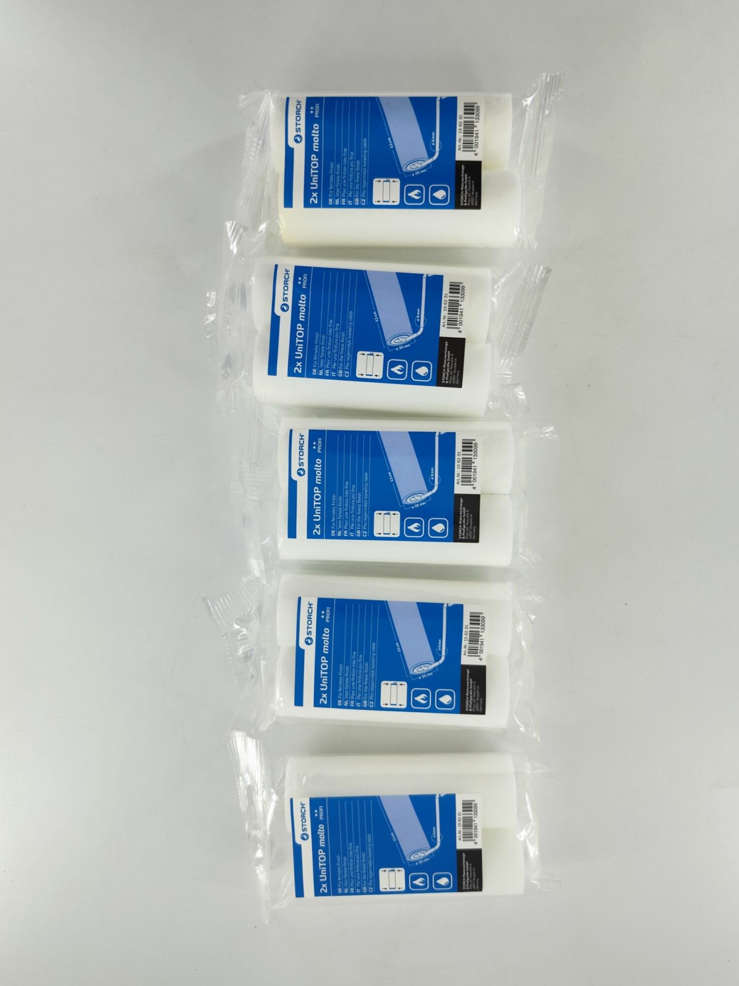 Набор из 10 валиков Storch Profi UniTop Molto 156231 пенополиуретан (110*35мм*6мм)