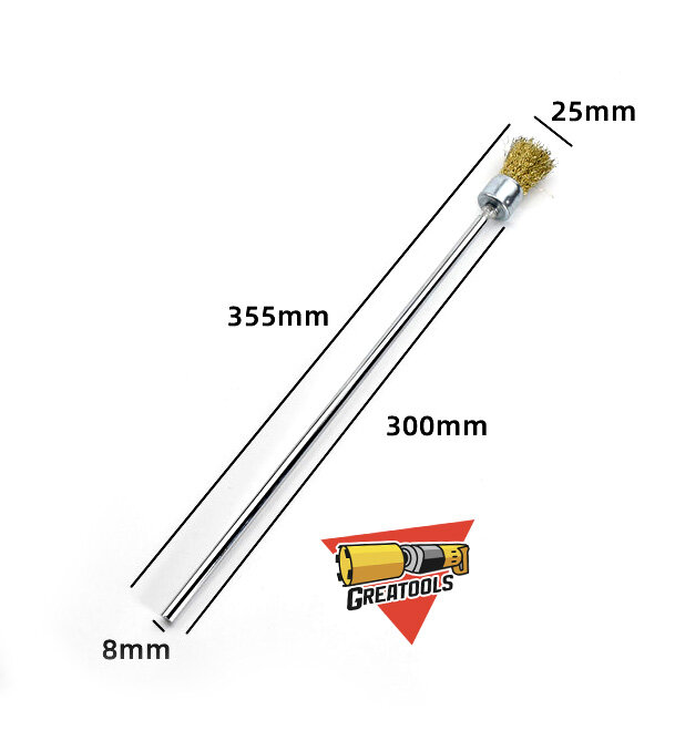 Корщетка 25*355 мм "кисть" удлинённая латунированная