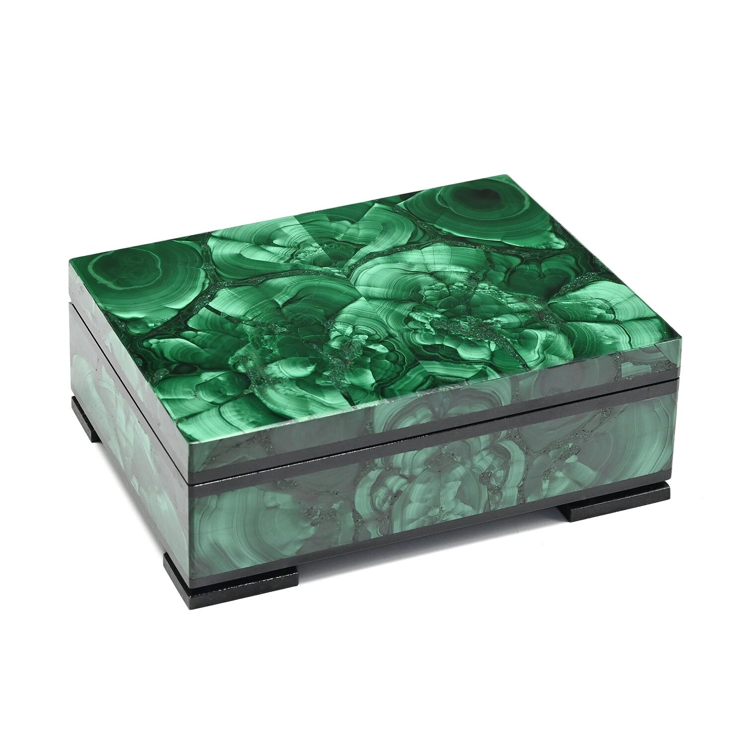 Малахитовая шкатулка подарочная 120*80*44мм .