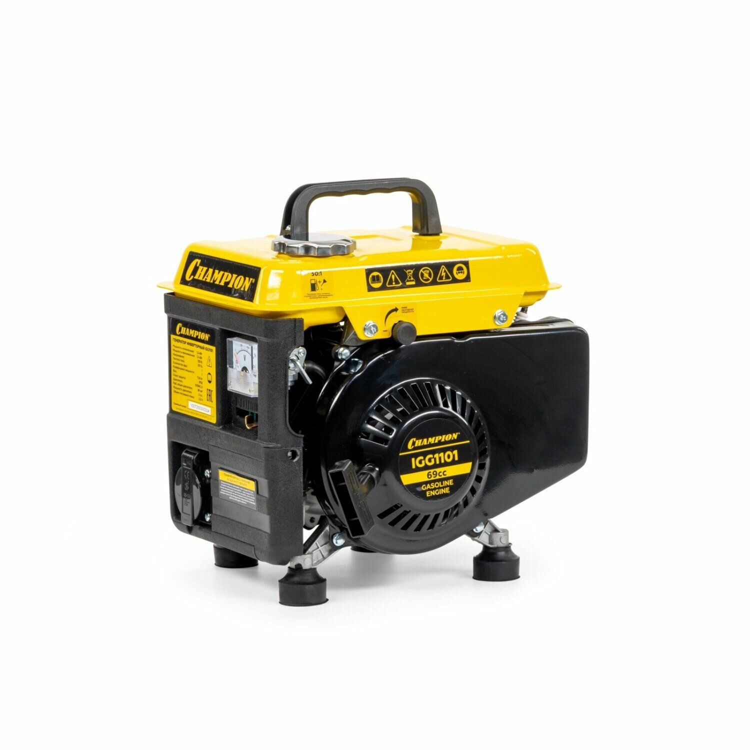 Генератор CHAMPION IGG1101 (1,2/1,3 кВт, 2лс, 2Т 2.2л 12В 11,8кг), шт
