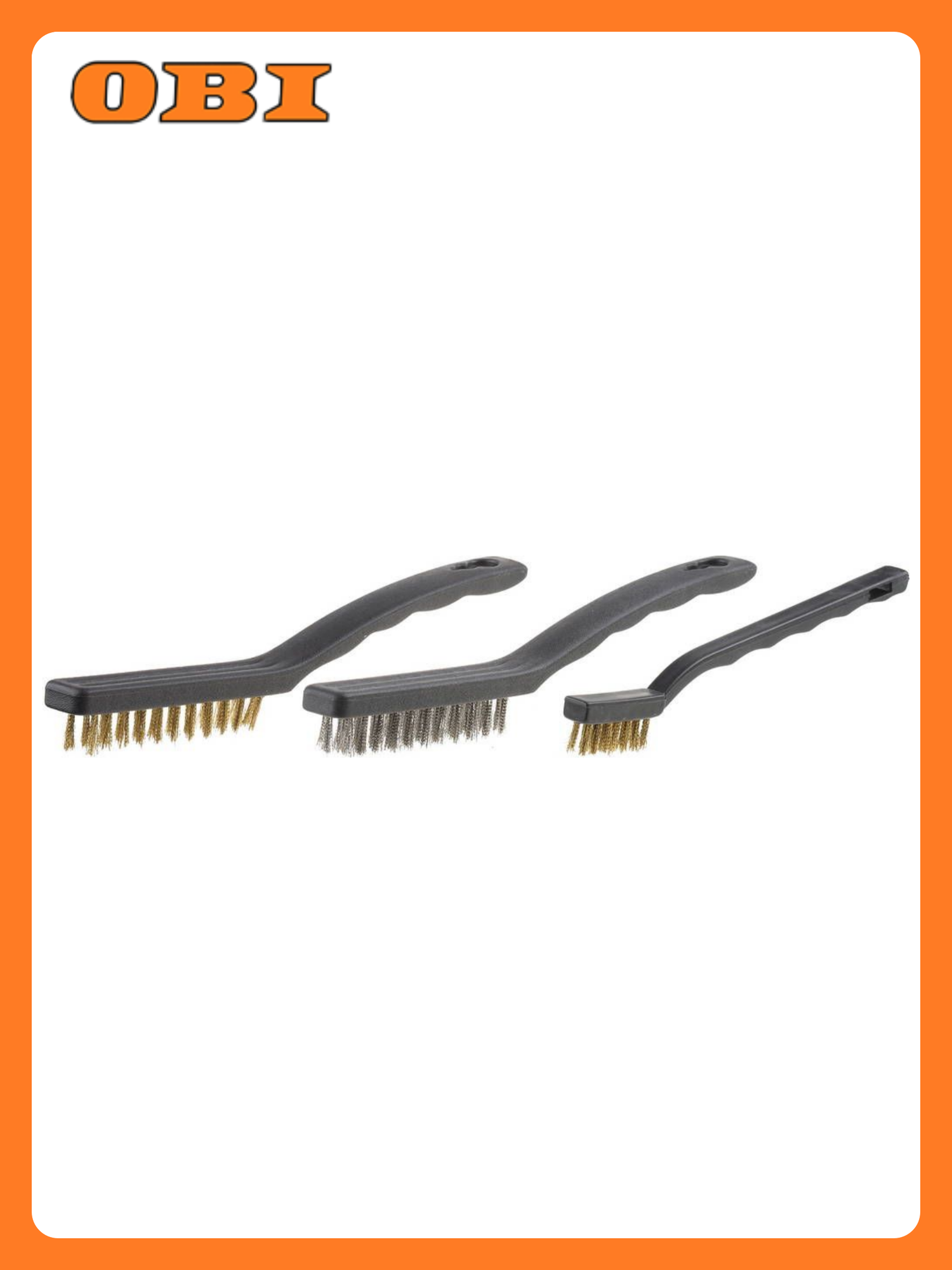 Щетка ручная STAYER, нержавеющая сталь, пластик, 3 ряда, 3 шт