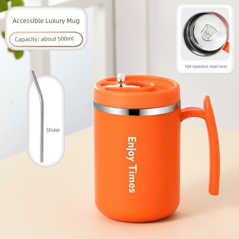 Новинка 2024, кружка из нержавеющей стали с гербом чая, чашка-термос, офисная женская чашка для воды, чайная чашка