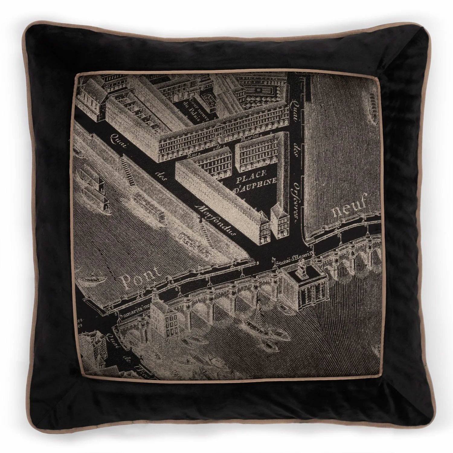 Подушка декоративная Art&Decor на молнии, 45х45, 100% шелк, ручная шелкография