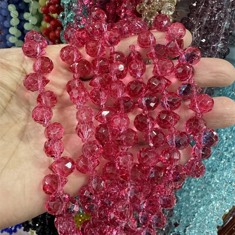 Стеклянные бусины клубничные 8x9 мм Розовый, 8MM 50PCS, 29