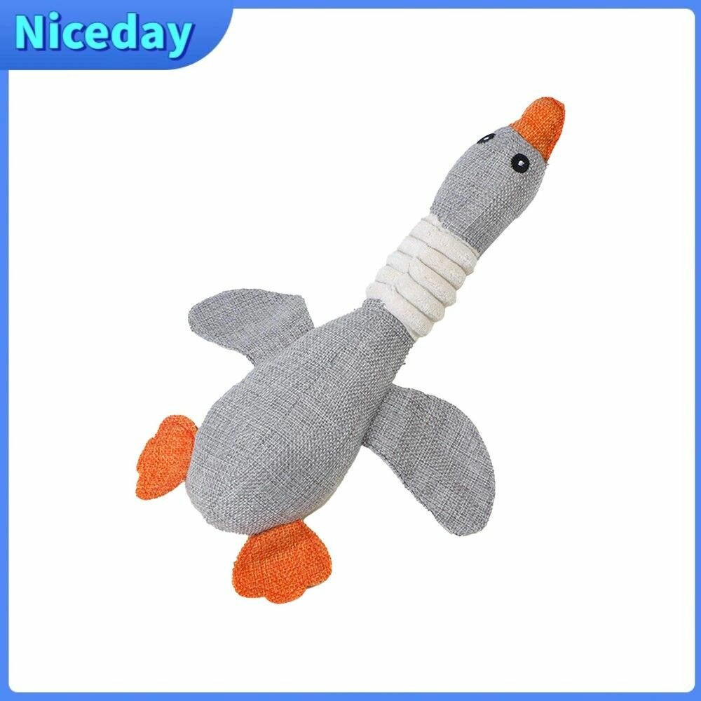 Мягкая игрушка для собак в форме диких гусей, льняная, скрипучая, для жевания