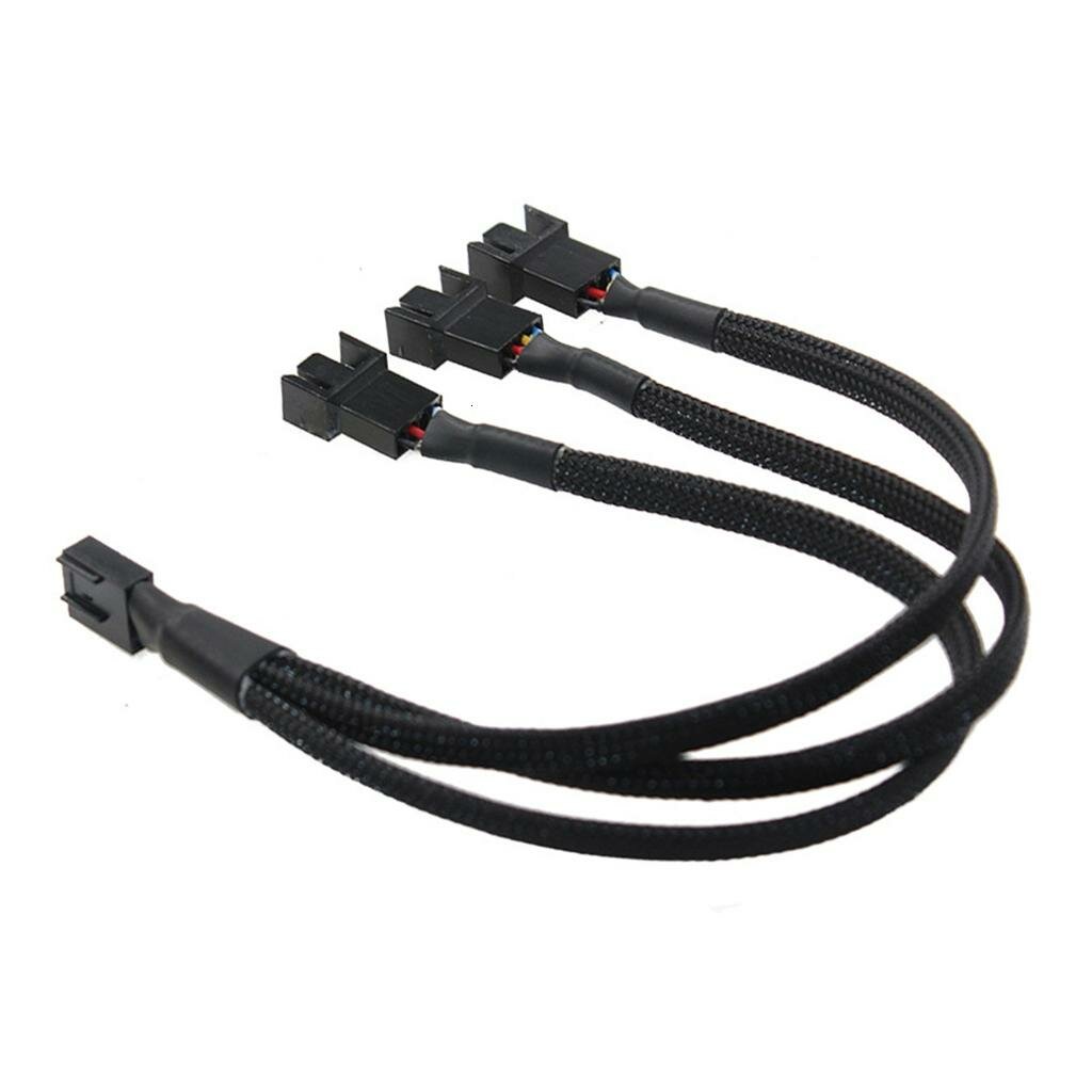 Адаптер-разветвитель для вентиляторов 1 на 3, 4Pin, Черный