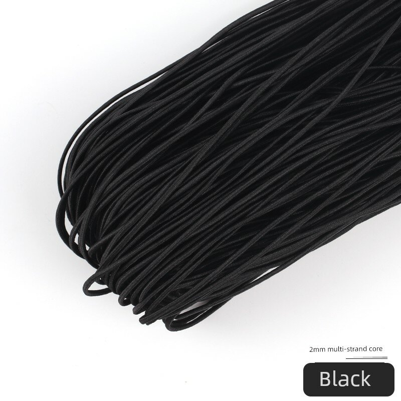 2 мм красочная эластичная круглая эластичная лента повязка на голову резинка DIY аксессуары для одежды тонкая резиновая