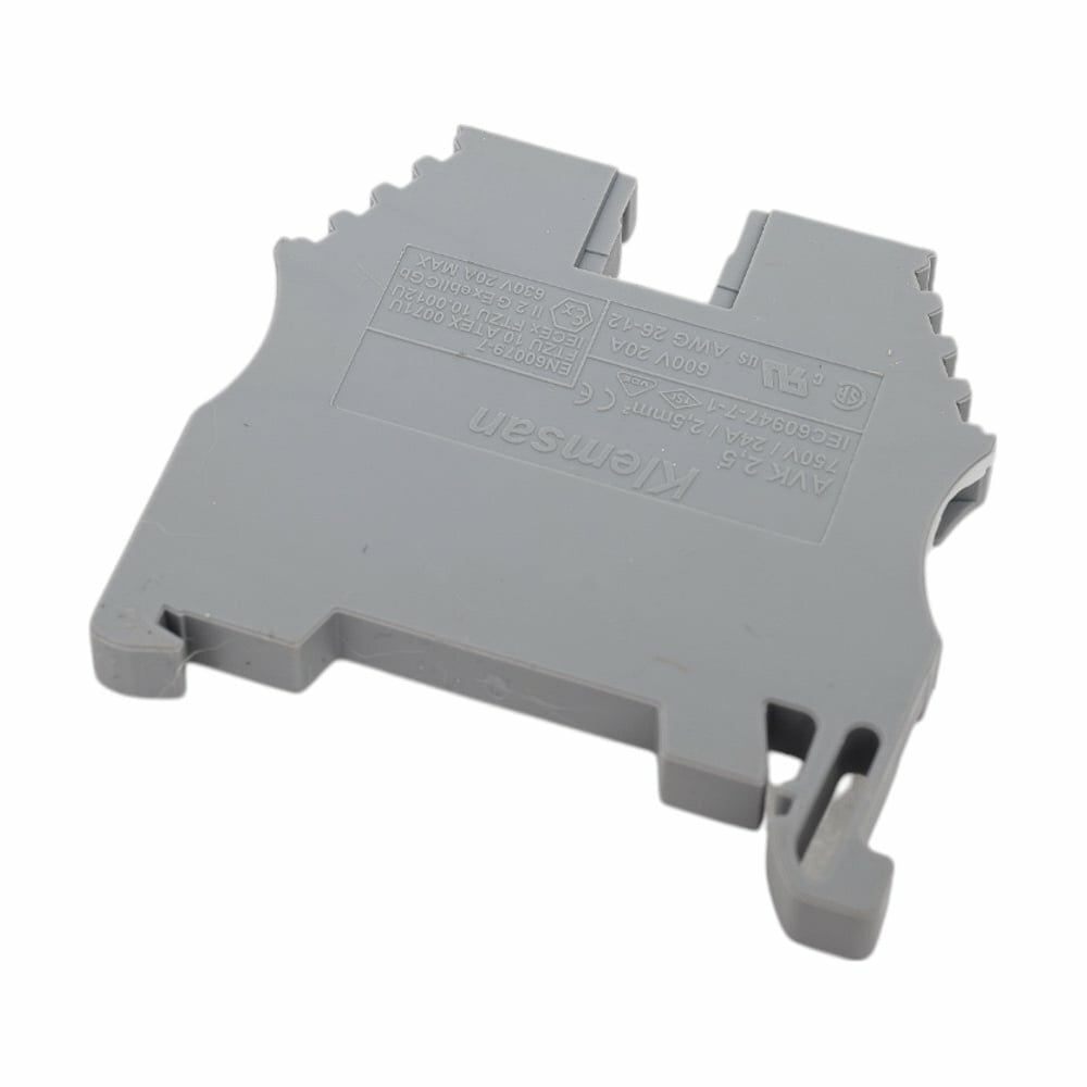 Клеммник на DIN-рейку Klemsan 2,5мм. кв, серый, AVK2,5(RP) 100 шт. 0.0.0.3.304120RP