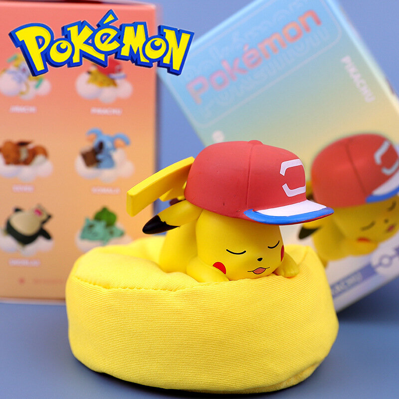 Фигурки серии Pokémon Blind Box, милый модель Пикачу из Pokémon Blind Box, портативная офисная игрушка