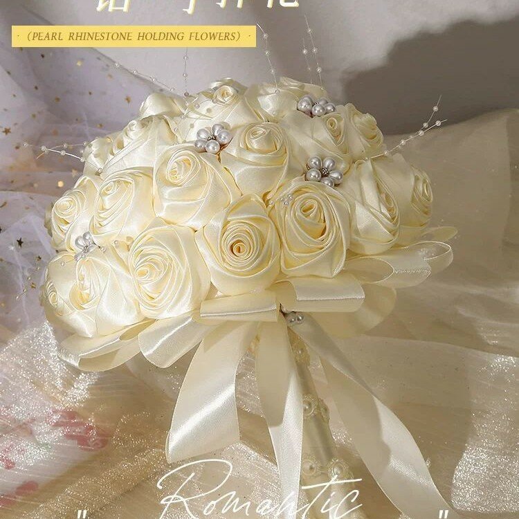 Корейский стиль ручной свадебный букет невесты, свадебный бросок цветов, шар из жемчуга, искусственные цветы, набор для DIY, фото подарок