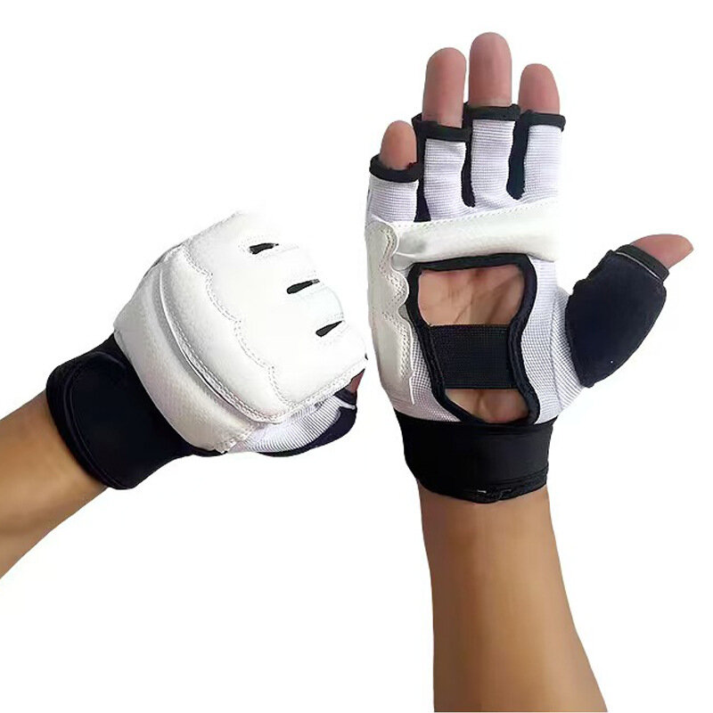 Боксерские перчатки, перчатки MMA с полупальцами, мужские фитнес-перчатки, детские санда-перчатки, женские перчатки для защиты запястья, перчатки для тхэквондо, перчатки для ног