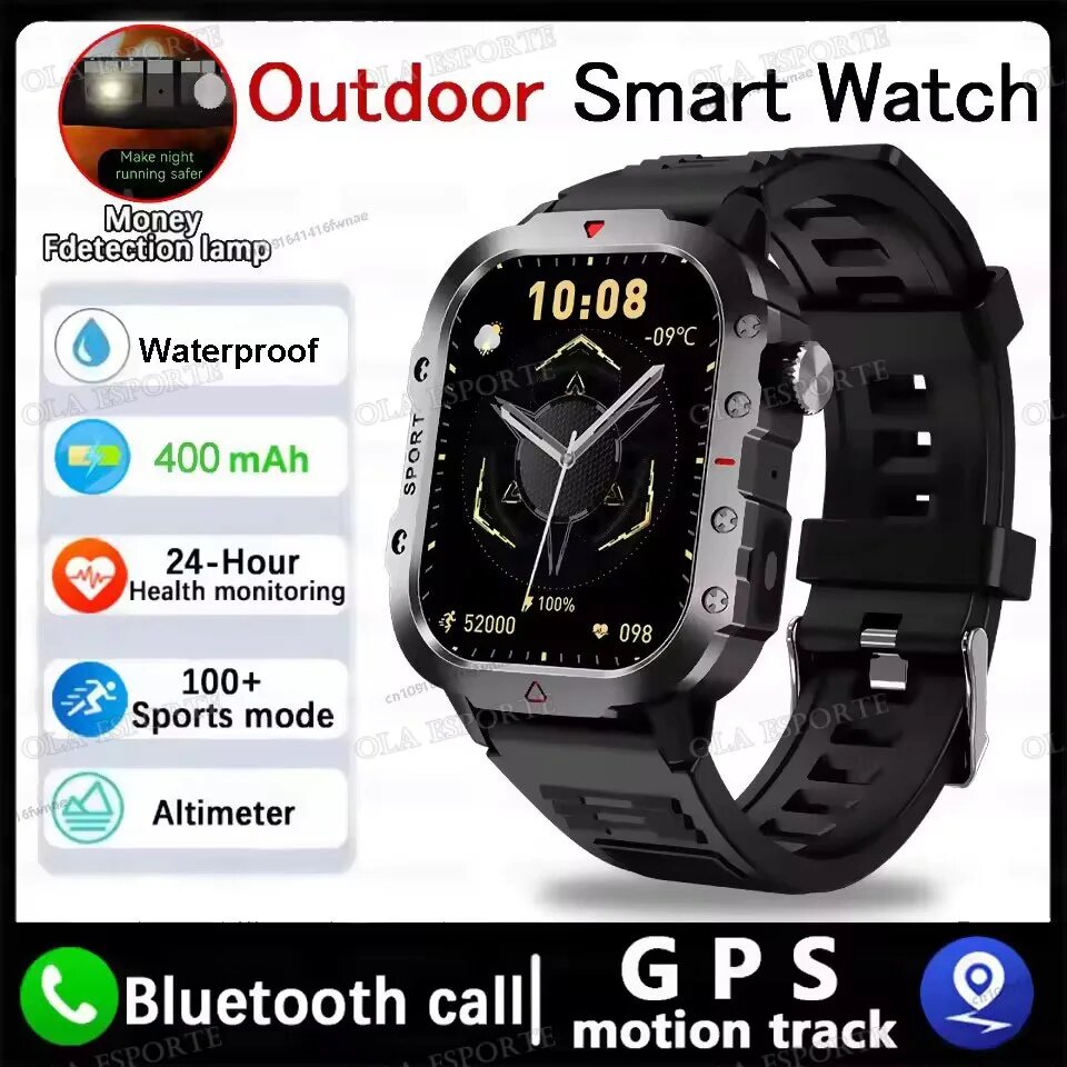 Ola Esporte Умные часы Bluetooth для мужчин NEW-Black