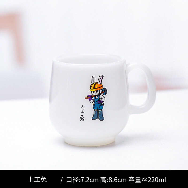 Креативная стеклянная кофейная чашка, простая корейская молочная нефритовая кружка, стопка чашек, домашняя печатная ручка, цветная водяная чашка