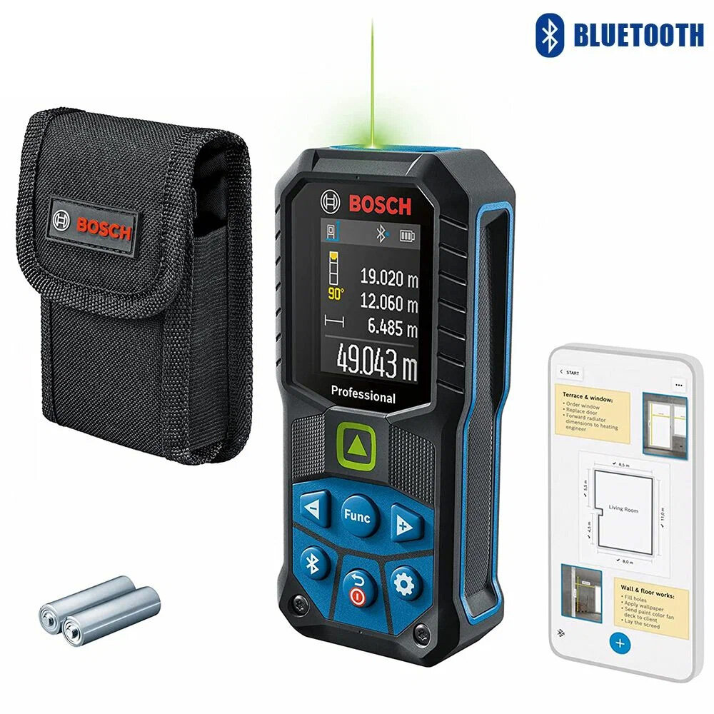 Лазерная измерительная линейка GLM 50-27 CG, Подключение по Bluetooth, 50 м,1.5 мм
