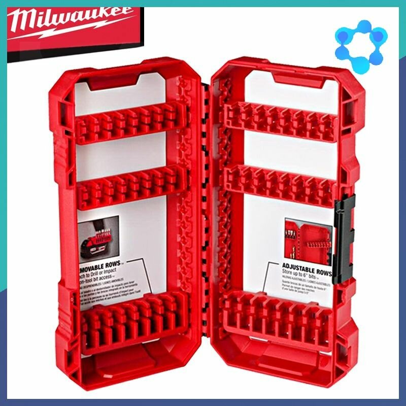 Milwaukee 48-32-9921 Средний кейс Customizable для принадлежностей ударного шуруповерта Удобный ящик для инструментов для армирования