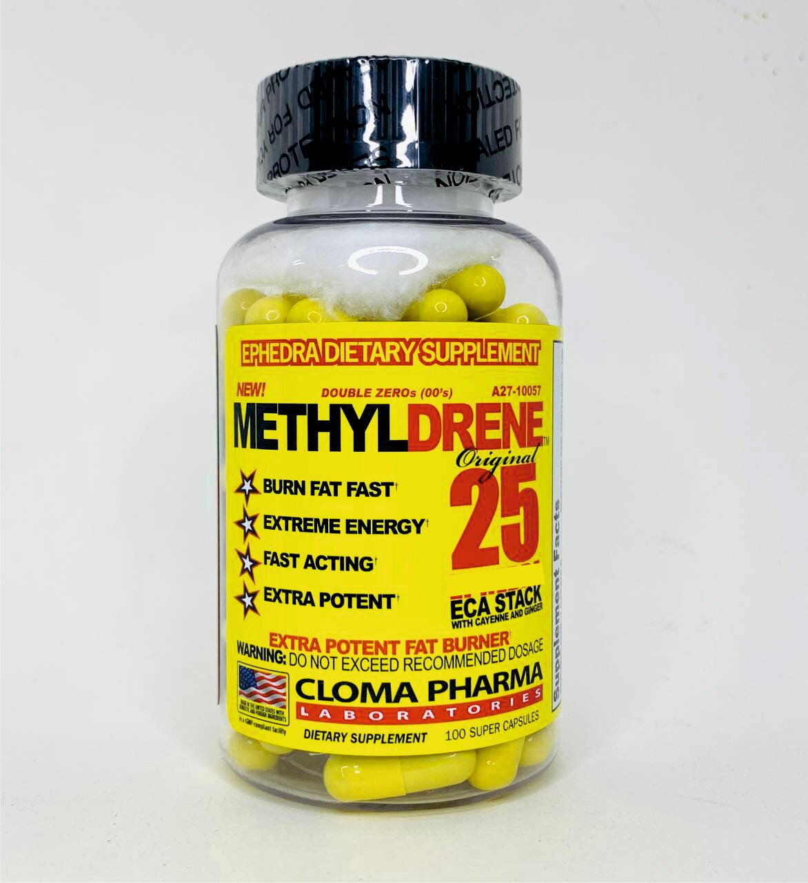 Methyl drene 25, Жиросжигатель США, 100 капсул