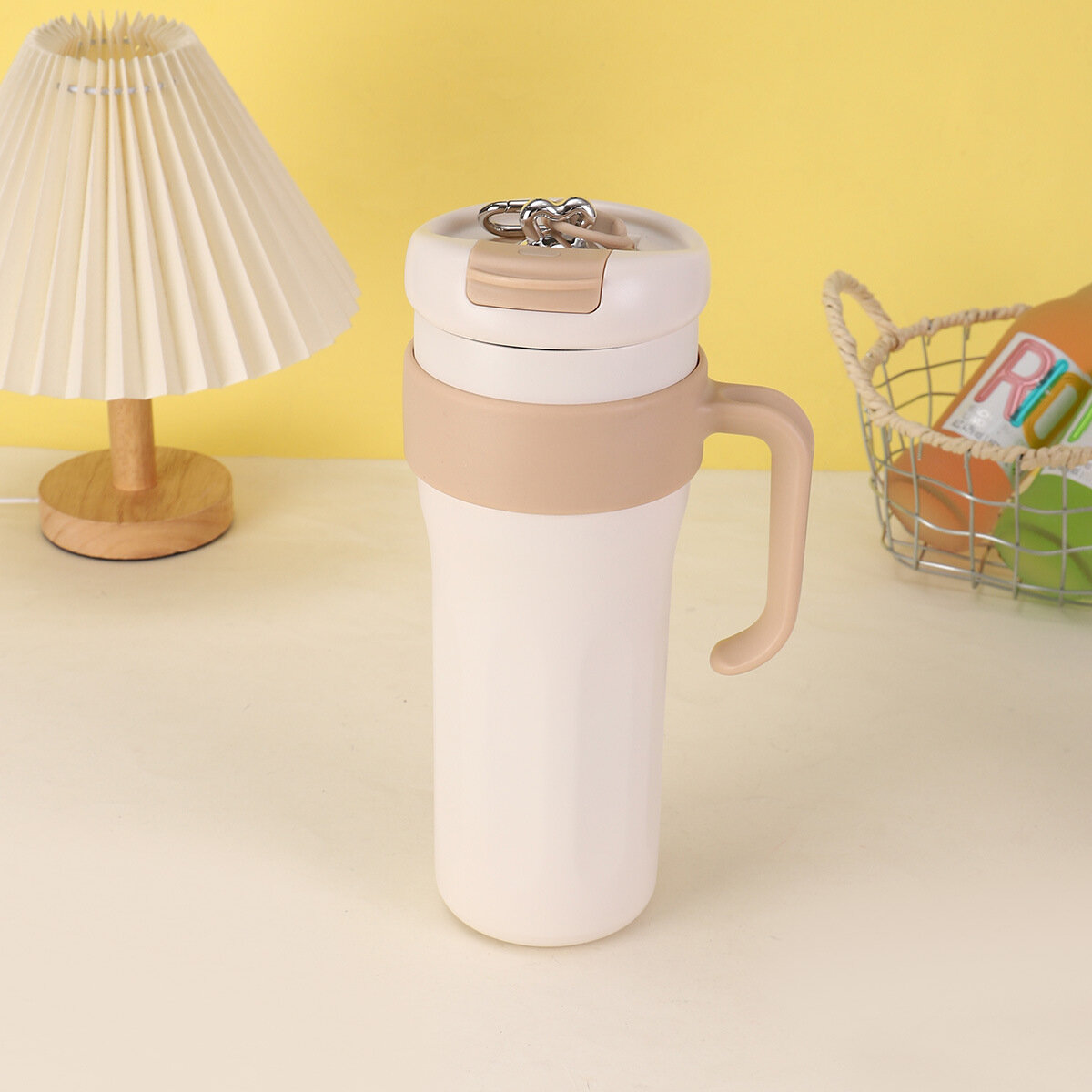 Модная большая емкость, высококачественная гигантская термокружка 1250 мл, портативная кружка для холодных напитков с трубочкой для кофе и воды