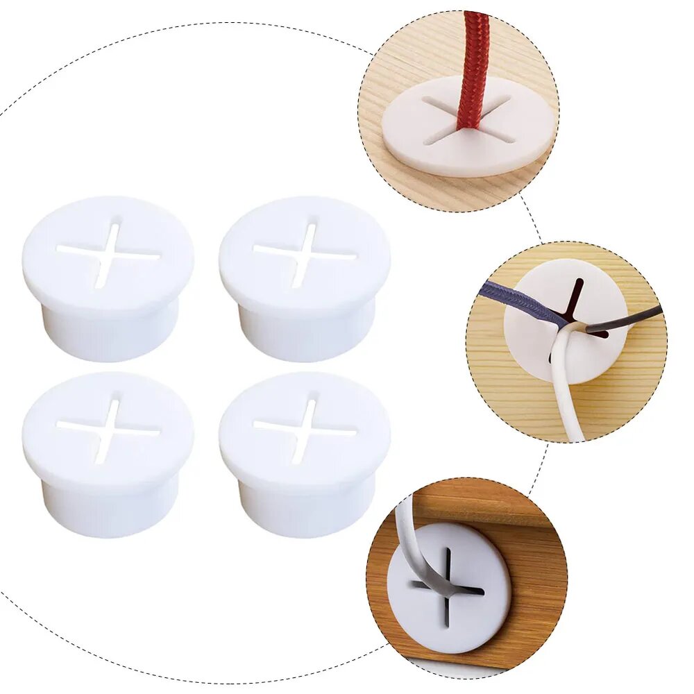 Громметы для столов, белые вставки для организации проводов, простая замена, 8 штук, 2,90 2,90 1,00 см