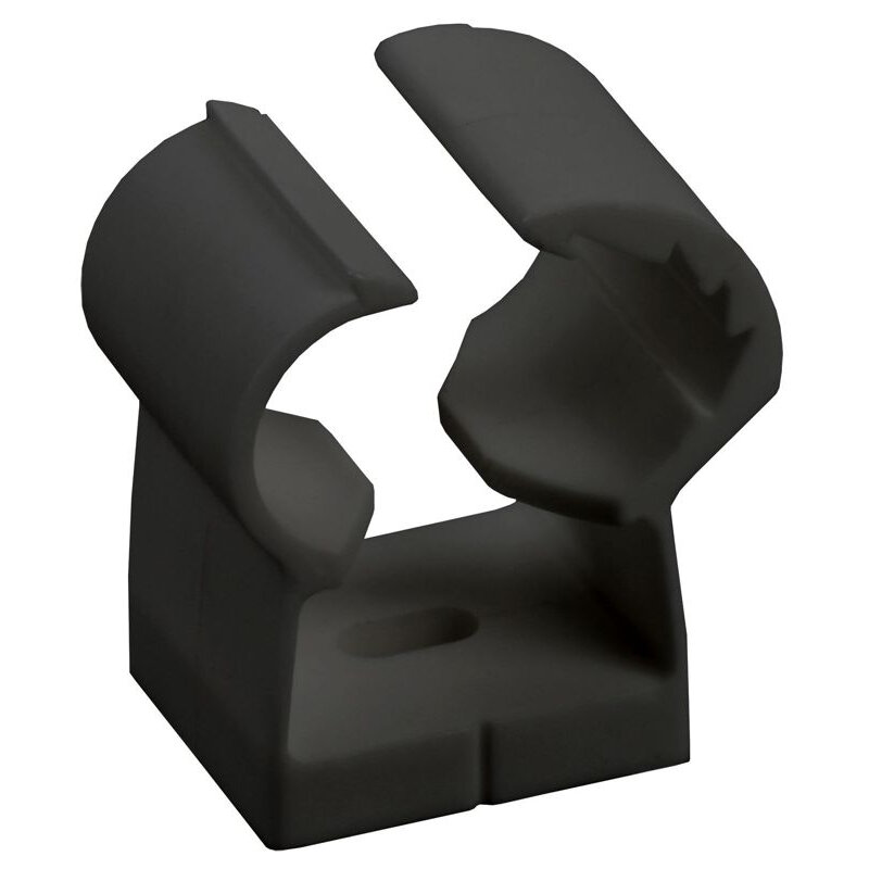 Клипса с фиксатором для гладких труб d=14-18мм черная (40шт/упак), IEK CTA00D-FL-014-K02 (1 упак)