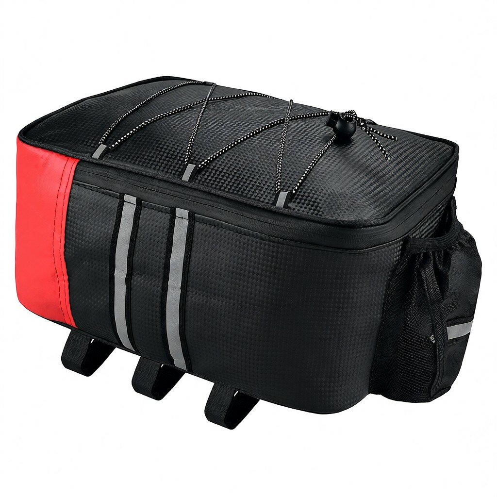 Сумка для велосипеда на реарный раму Bike Trunk Bag Bicycle Rear Bag Bike Rack Bag Bike Carrier Bag, цвет: Красный / Синий / Черный (по выбору), материал: PU + Пена, размер: 31 * 20 * 15 см / 12.2 * 7.9 * 5.9 дюйма, вес: около 255 г / 9.0 унции, в