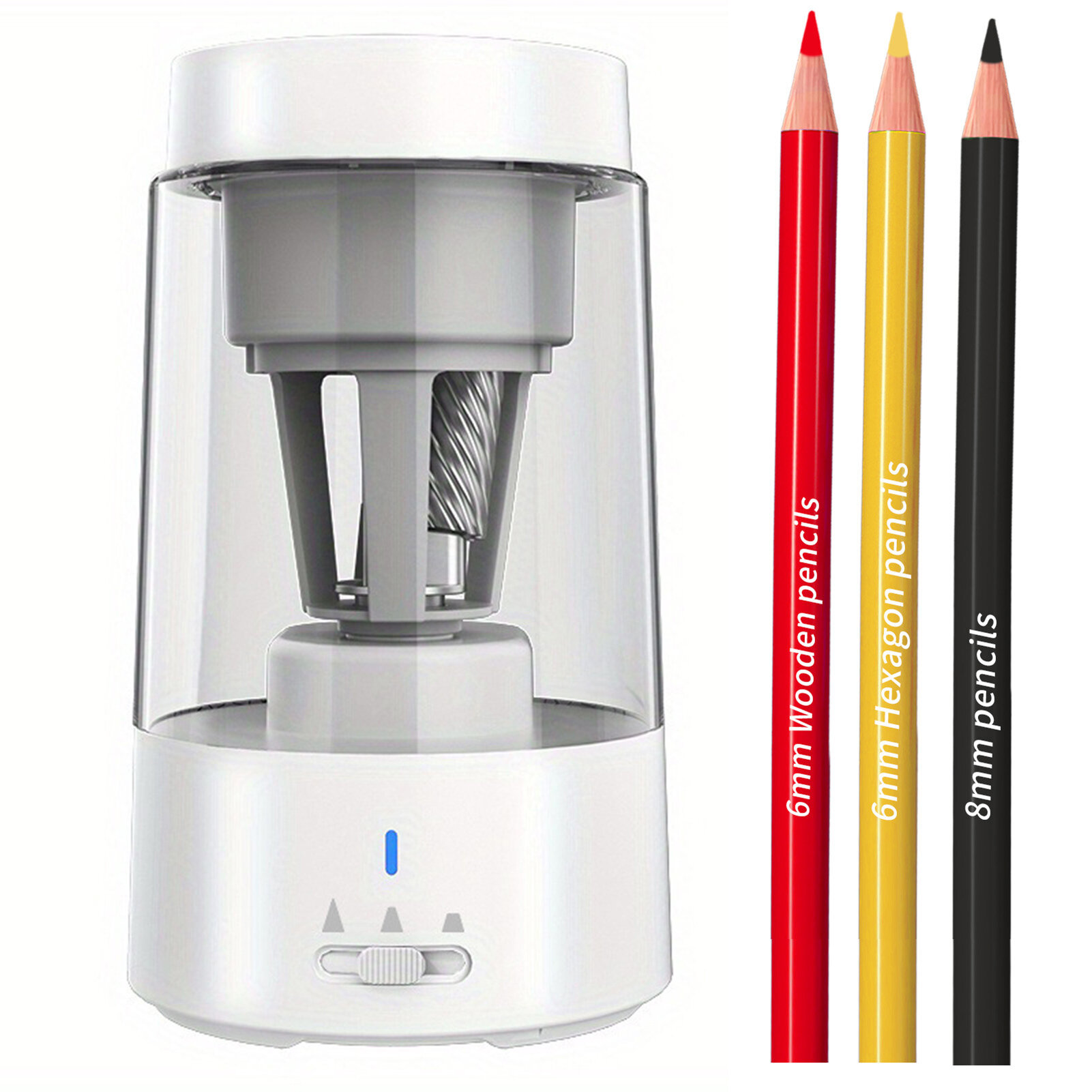 Электрическая Точилка для Карандашей Портативная Перезаряжаемая Автоматическая для Офиса Класса Домашней школы 6-8 мм