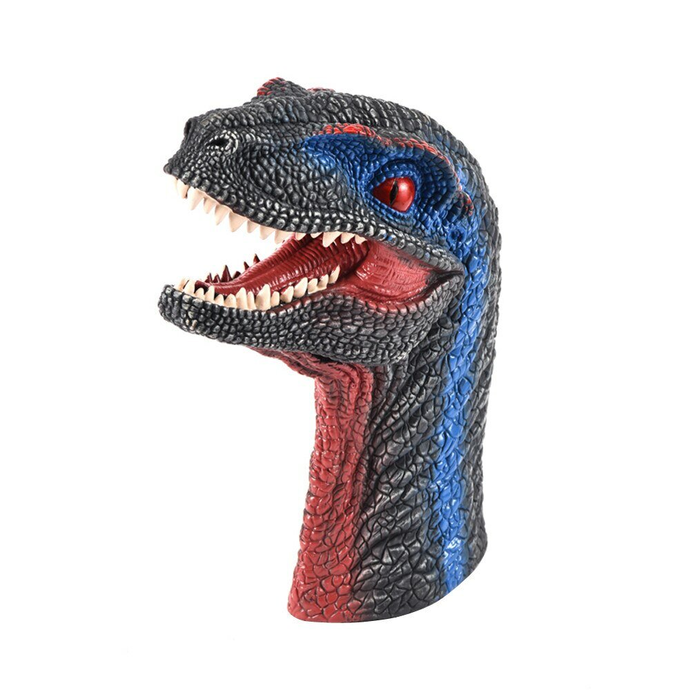 Динозавр рука кукла резина Дино Raptor голова игрушка вечеринка Хэллоуин украшение подарок кукла (черный)