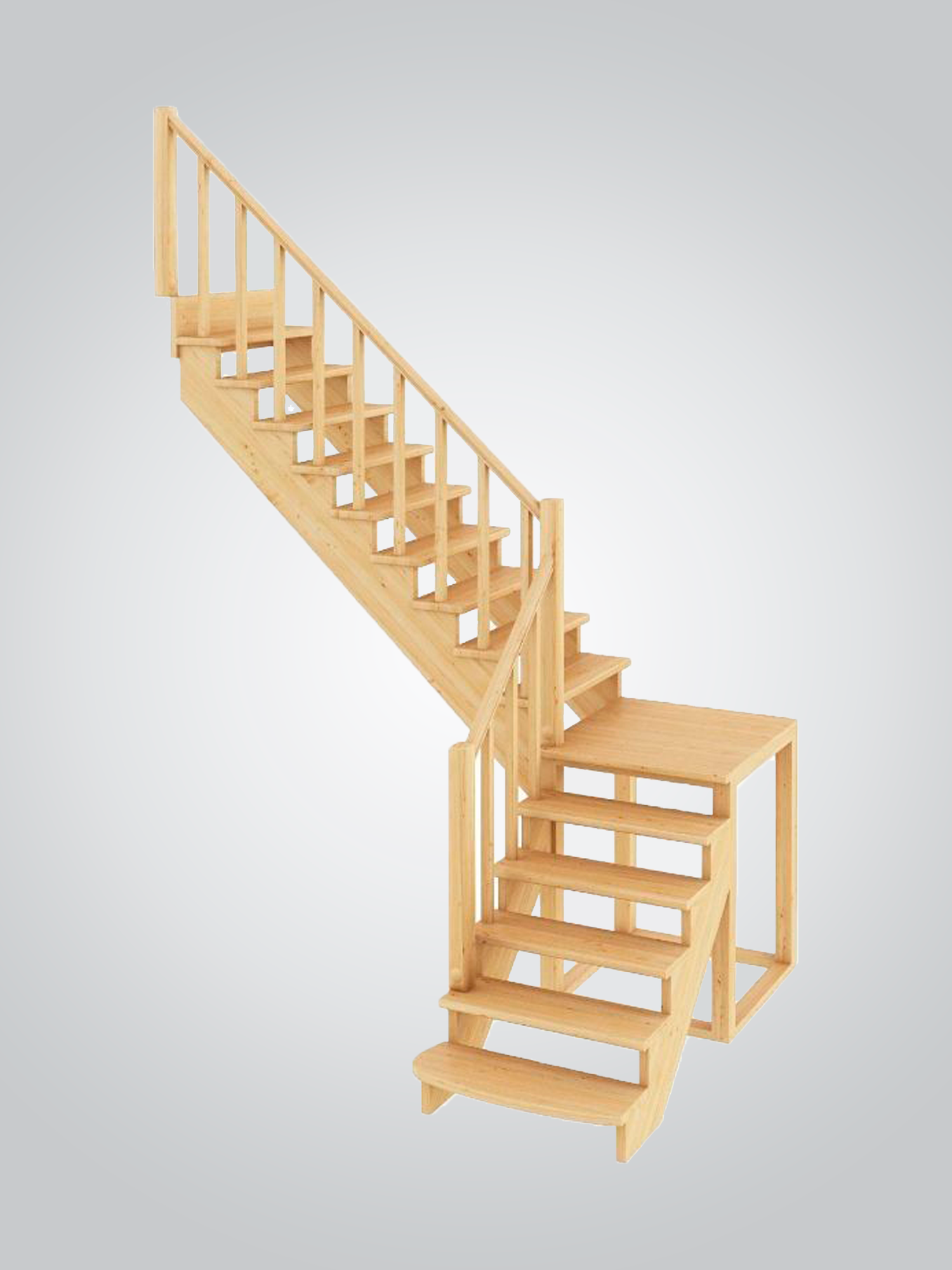 Лестница на второй этаж К-002м/3 Левая