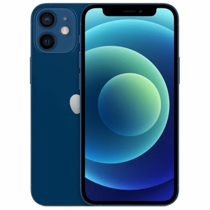 Смартфон Apple iPhone 12 Mini, 256GB, Blue (Синий), Face ID, NFC, Bluetooth 5.0, LTE