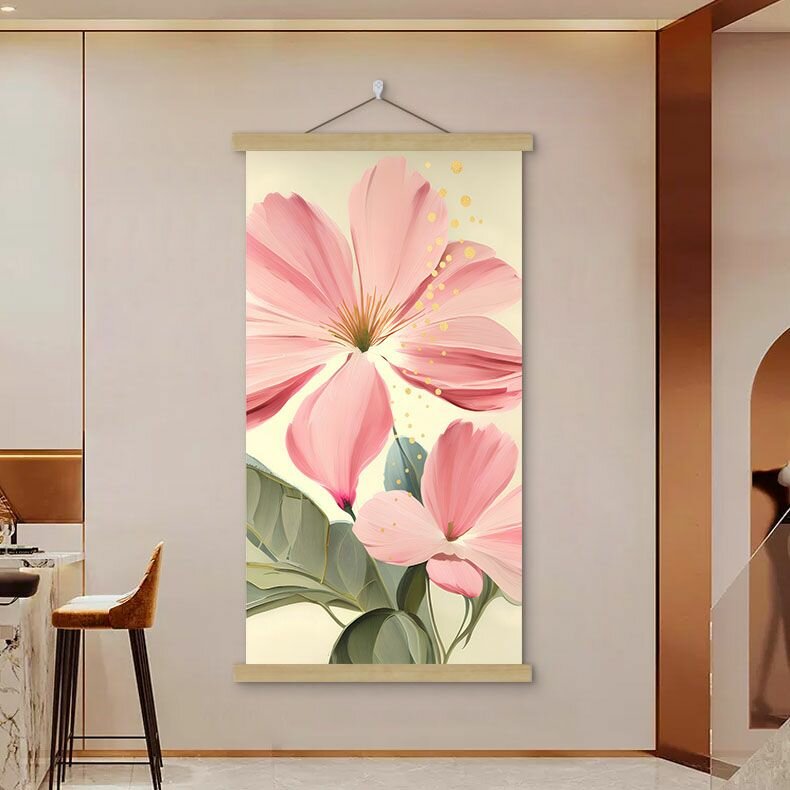 Кремовый стиль SG, декоративная картина для прихожей, тюльпаны, цветочный коридор, подвесная ткань, фоновая стена, настенное покрытие