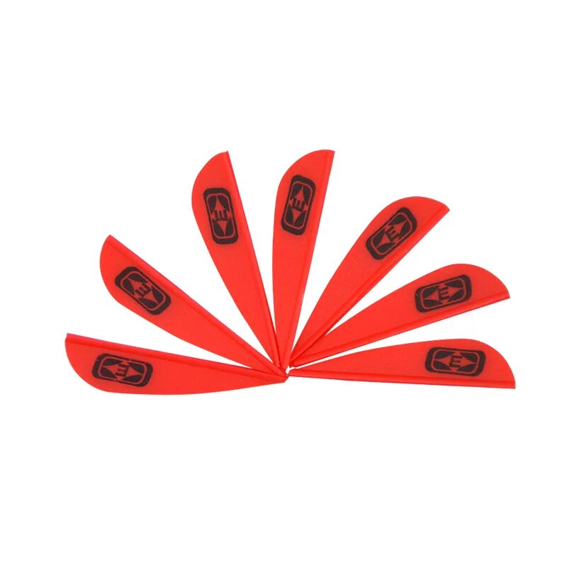 Красные перья для лука Sharrow, 1.75", каплевидные, Color: 90 Red