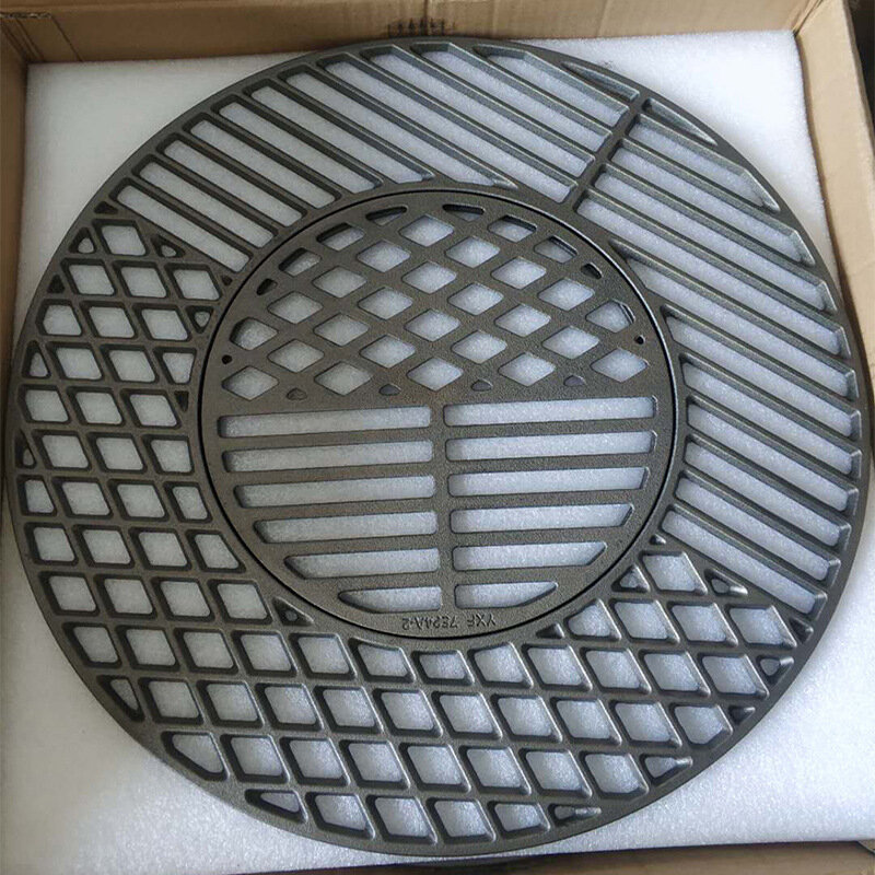 Эмалированный гриль, круглый гриль, чугунный гриль, сетчатые инструменты для барбекю, уличный гриль, чугунный гриль