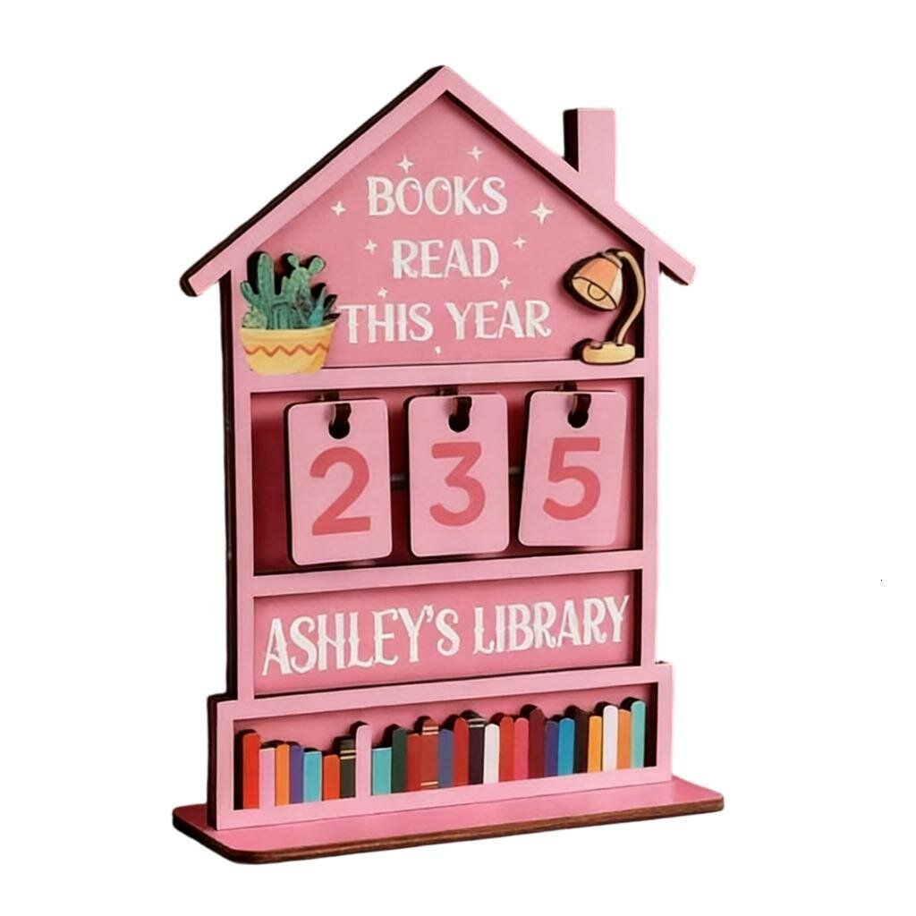 Деревянные указатели чтения с функцией слайда, Розовый