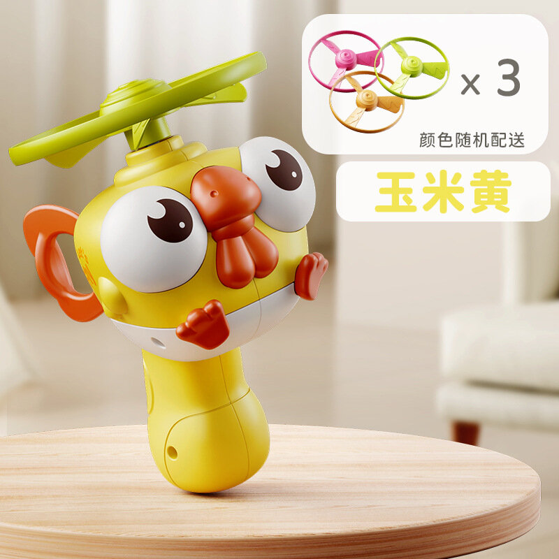 Детская игрушка бамбуковая стрекоза, ручная летающая тарелка, фрисби, ручная катапульта, вращающееся летающее устройство для активного отдыха и взаимодействия родителей и детей