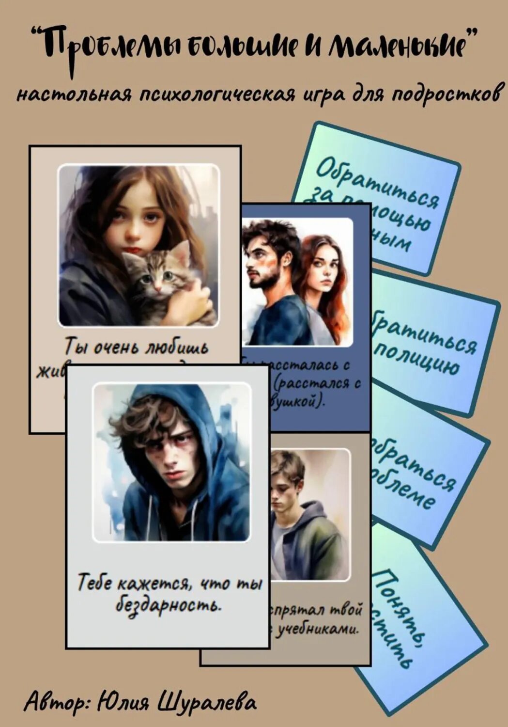 Настольная психологическая игра для подростков «Проблемы большие и маленькие» [Цифровая книга]