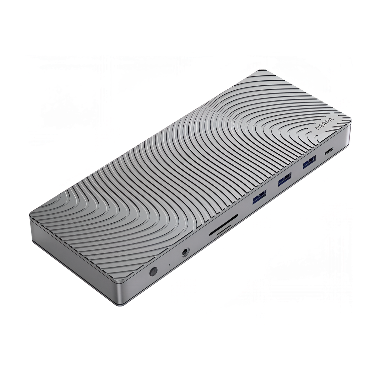 Док-станция NERPA 14 in 1 docking station серый, 1xDC 12V 3A, 1xUSB-C 100W PD, 2xHDMI 4K по 60Гц, 2xDP 4K по 60Гц