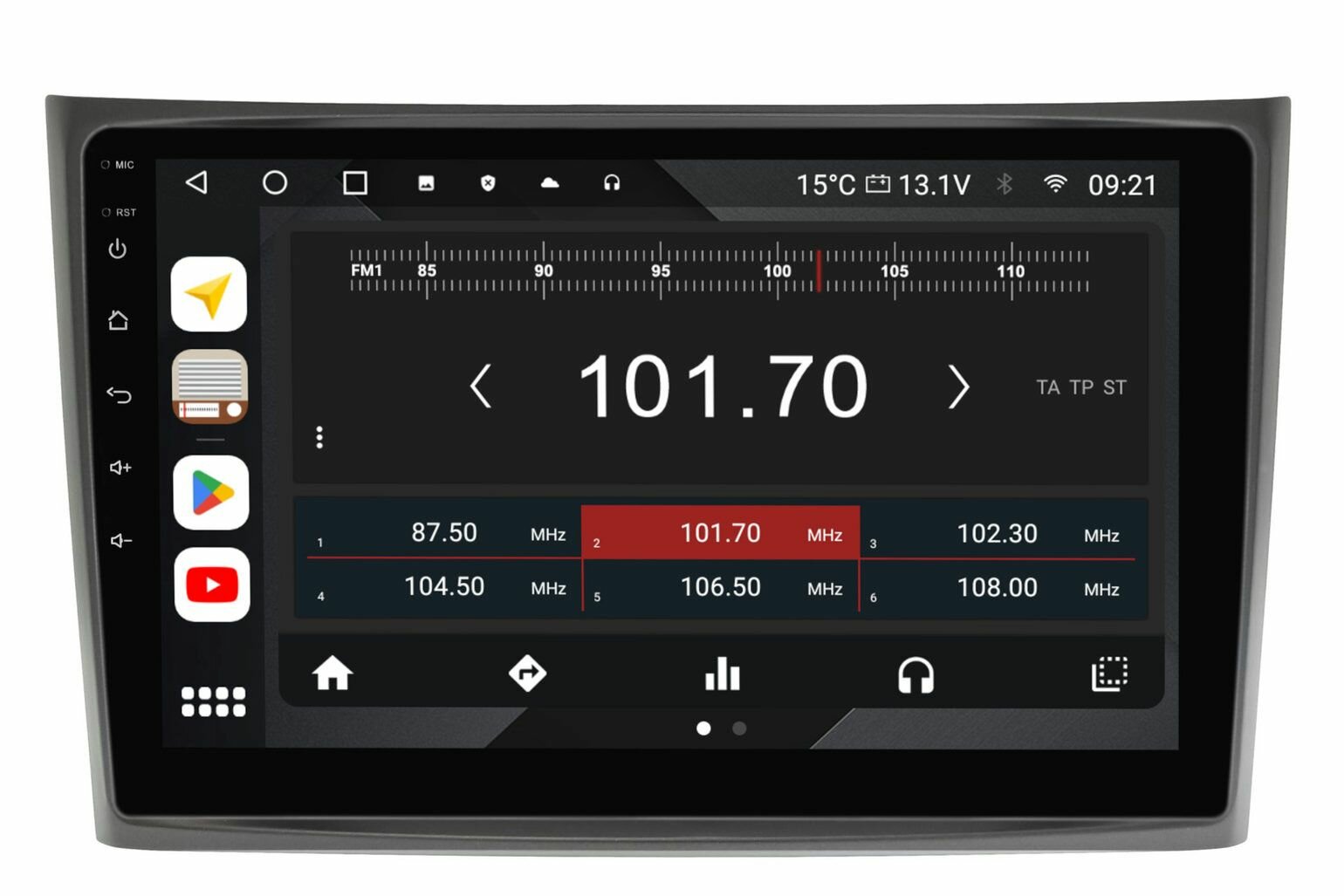 Магнитола Volvo XC90 2002 - 2014 взамен нижнего блока / 10 дюймов, 4/64GB, 8 ядер, DSP, 4G, Android 10 / Wide Media