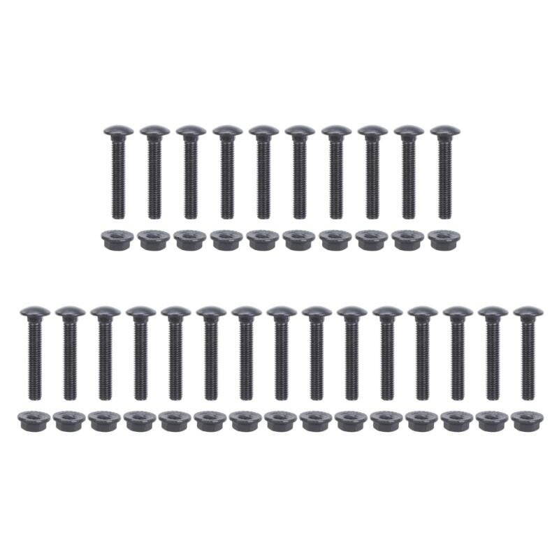 Комплект из 25 болтов с потайной головкой М8х60 мм и гаек из нержавеющей стали