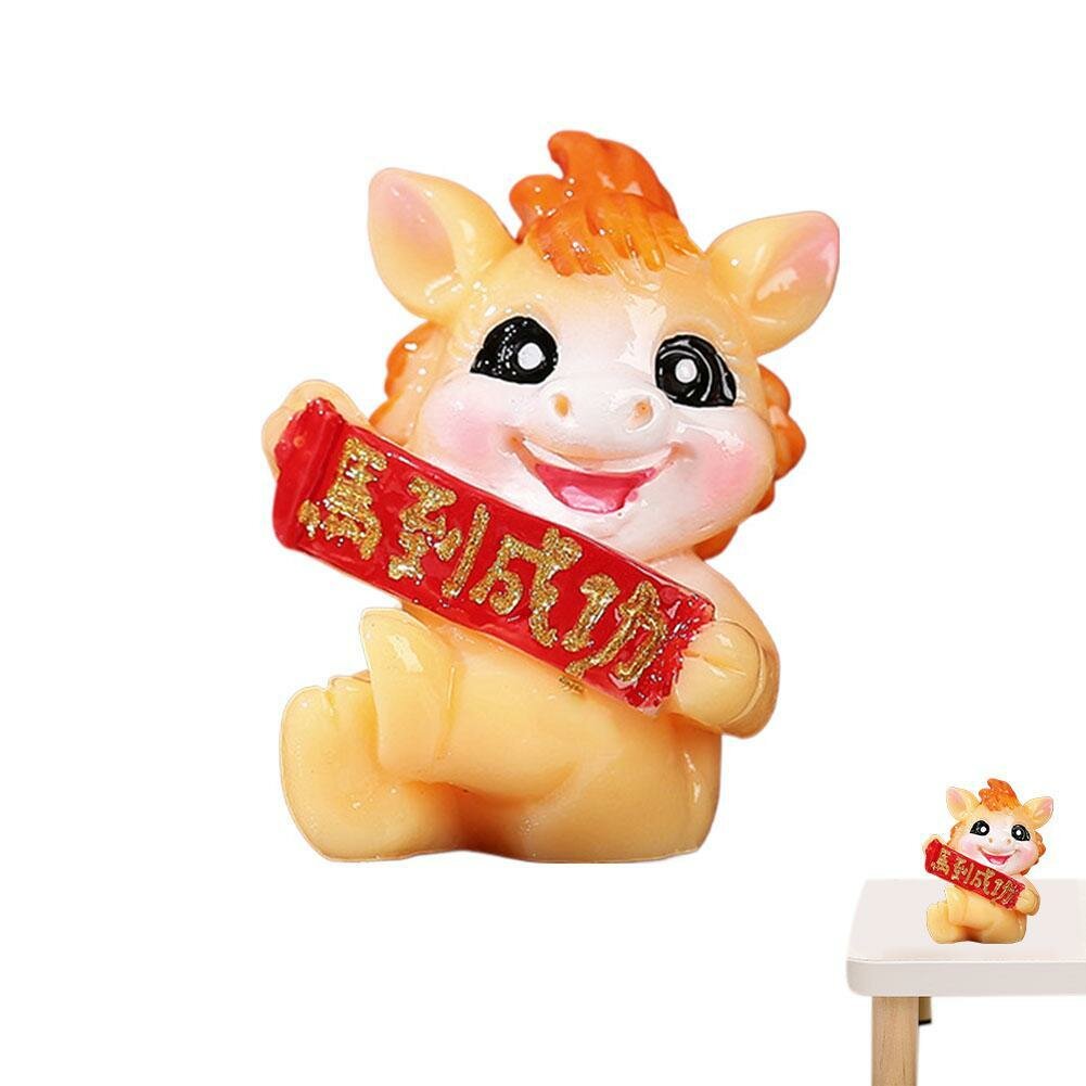 2026 Horse Year Lucky Charm Ornament Chinese New Year Desktop Wealth Decorative attracting O1D5
