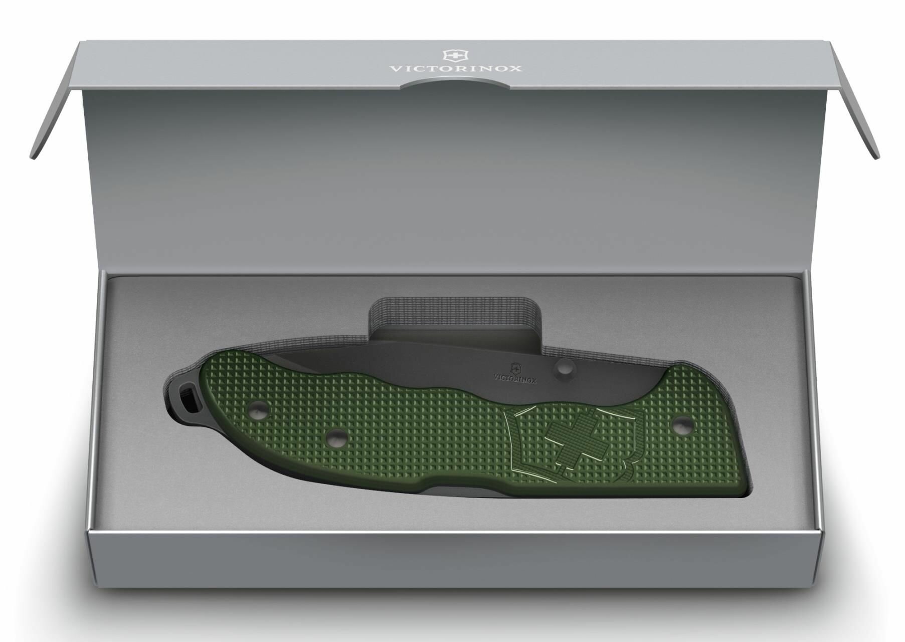 Нож перочинный Victorinox Evoke BSH Alox Olive (0.9425. DS24) 136мм 4функц. оливковый подар. коробка