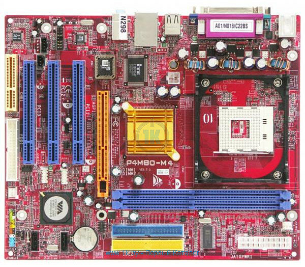 Материнская плата S-478 Biostar P4M80-M4 VIA P4M800 2xDDR1/SVGA/SATA/Sb/Lan mATX
