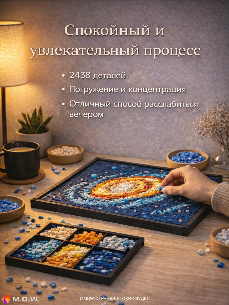 Картина Млечный Путь 3D конструктор в рамке для декора и подарка