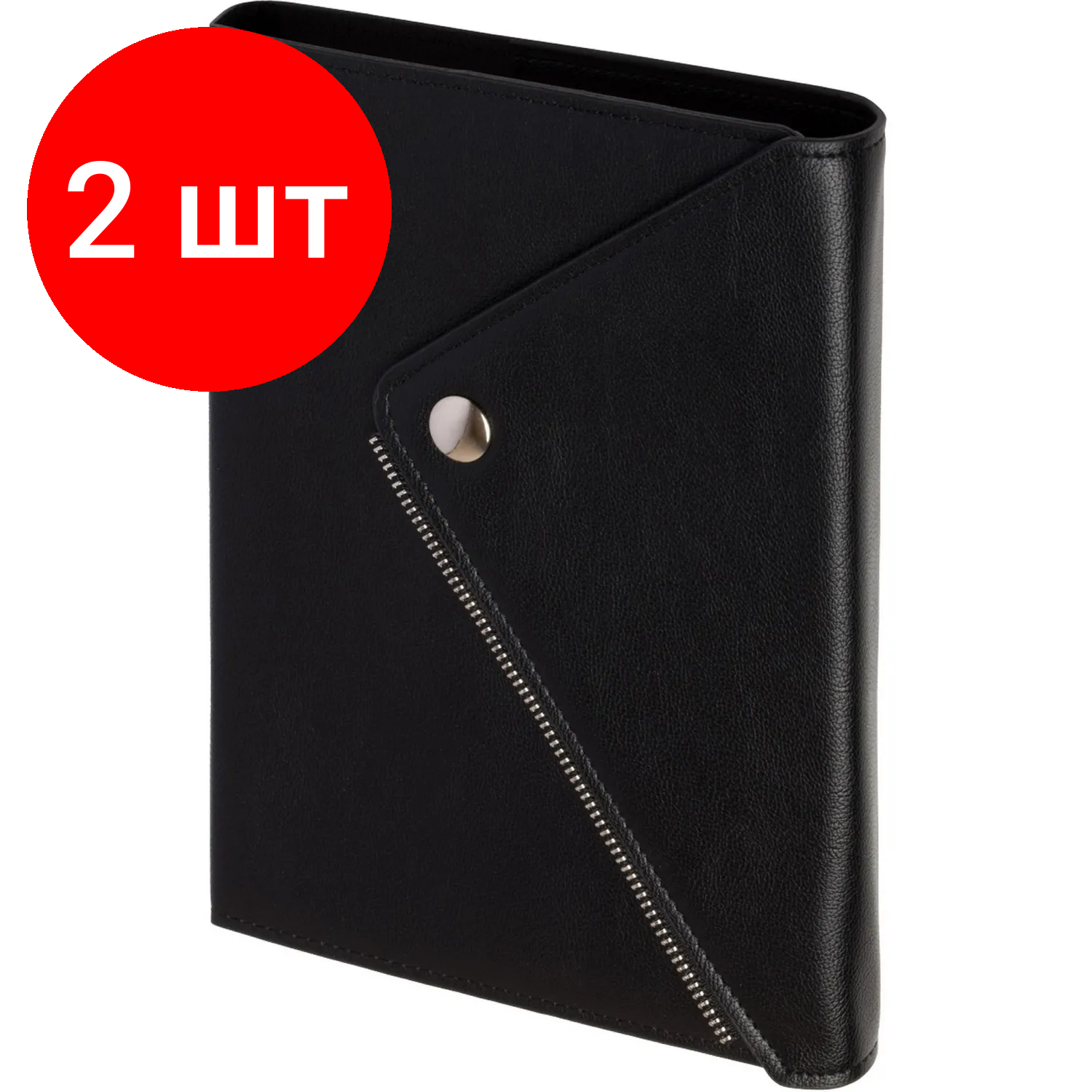 Комплект 2 штук, Ежедневник недатированный IF 14х20см 160л, съемн, обл, Grunge I1188/black