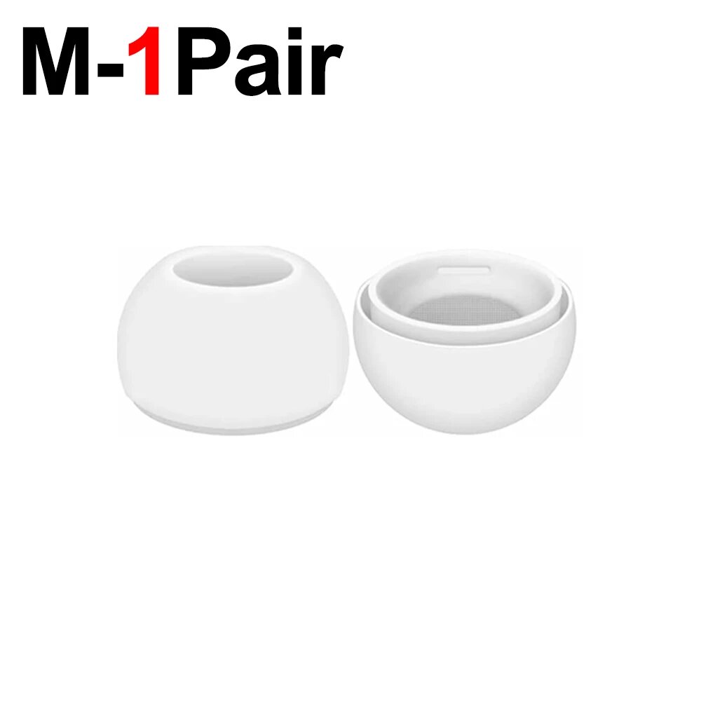 Силиконовые амбушюры BAPPSUS для AirPods Pro 3/2/1 for AirPods Pro 1 2, 1X White-M