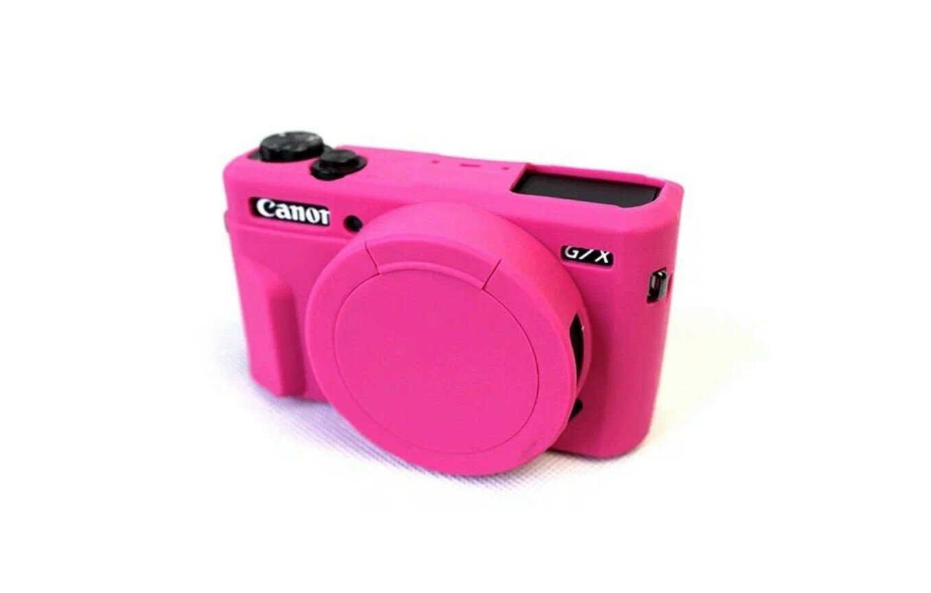 Защитный силиконовый чехол MyPads для фотоаппарата Canon PowerShot G7X Mark II ультра-тонкая из силикона розовый