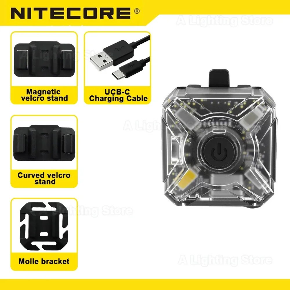 Оригинальный налобный фонарь Nitecore NU06 LE, ИК-сигнальная лампа, сигнальная лампа, велосипедные фонари, лампа для скалолазания, аварийная полиция NU06 LE(White Light)